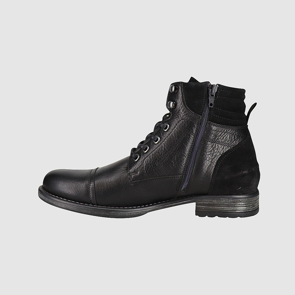Benson Black - Mens Lace Up Boots - Wild Rhino Shoes