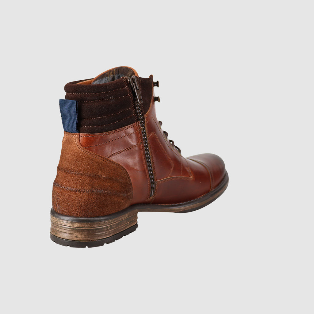 Benson Cognac - Mens Lace Up Boots - Wild Rhino Shoes