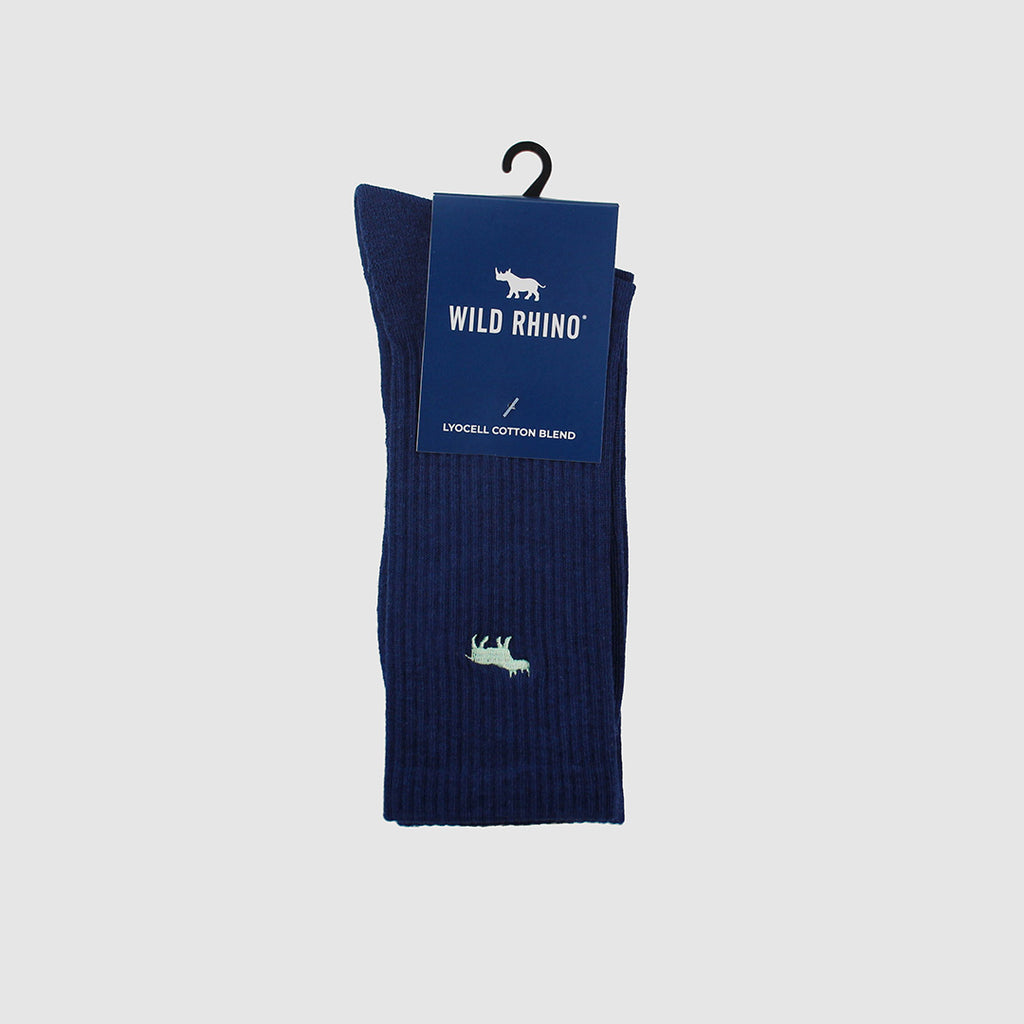 Roy Sneaker Sock Navy - Wild Rhino Shoes