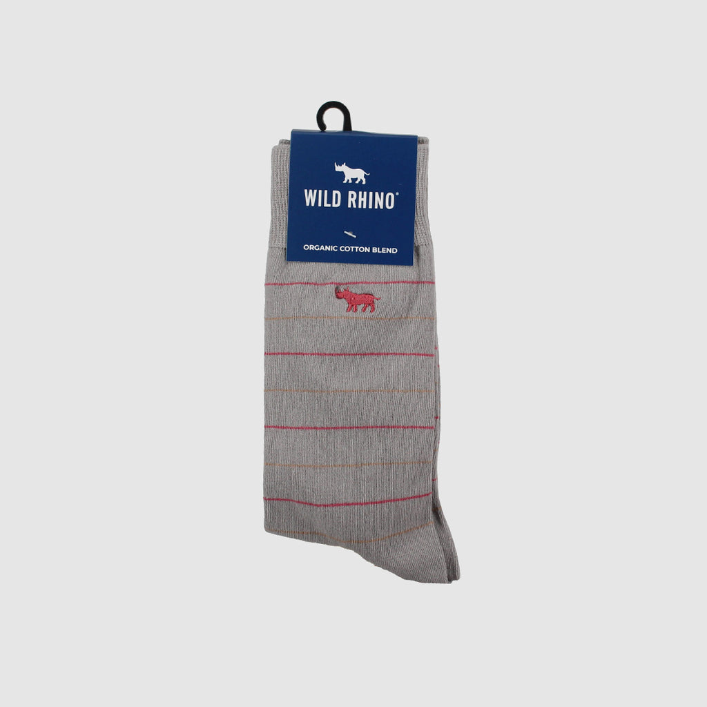 Roy Striped Sock Grey - Wild Rhino Shoes